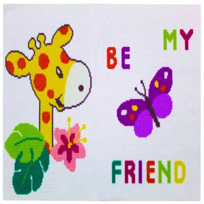 Μαξιλάρι για Κέντημα (Be My Friend) - Περί Βελόνας και Κλωστής